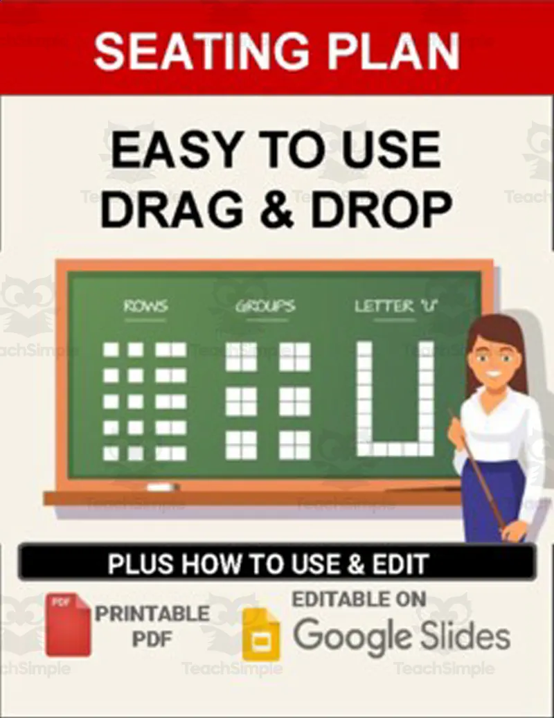 Classroom Seating Plan (Editable on Google Slides) by Teach Simple