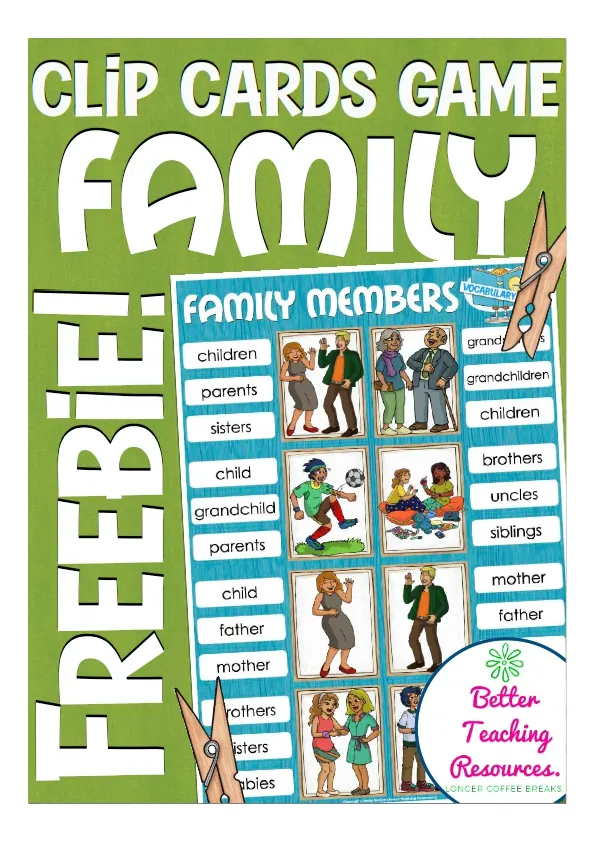 Clip Cards about Family - Freebie! by Teach Simple