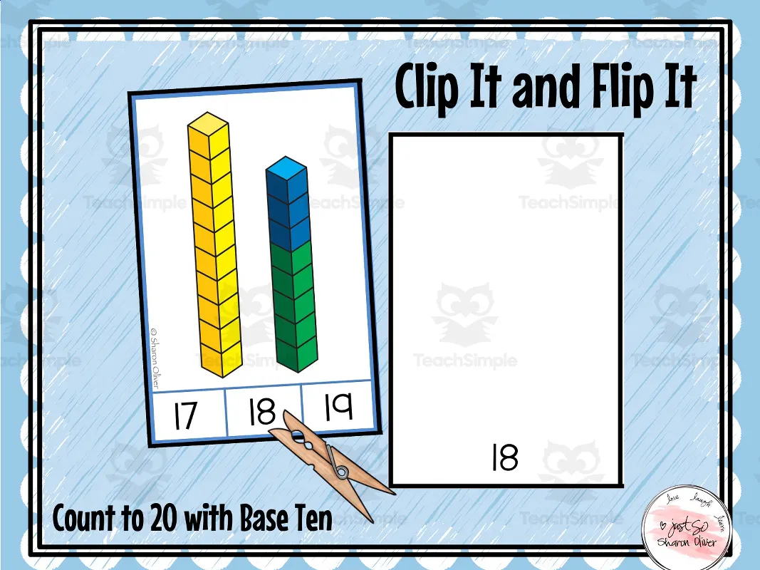 Clip It and Flip It - Counting to Twenty with Base Ten Blocks by Teach ...