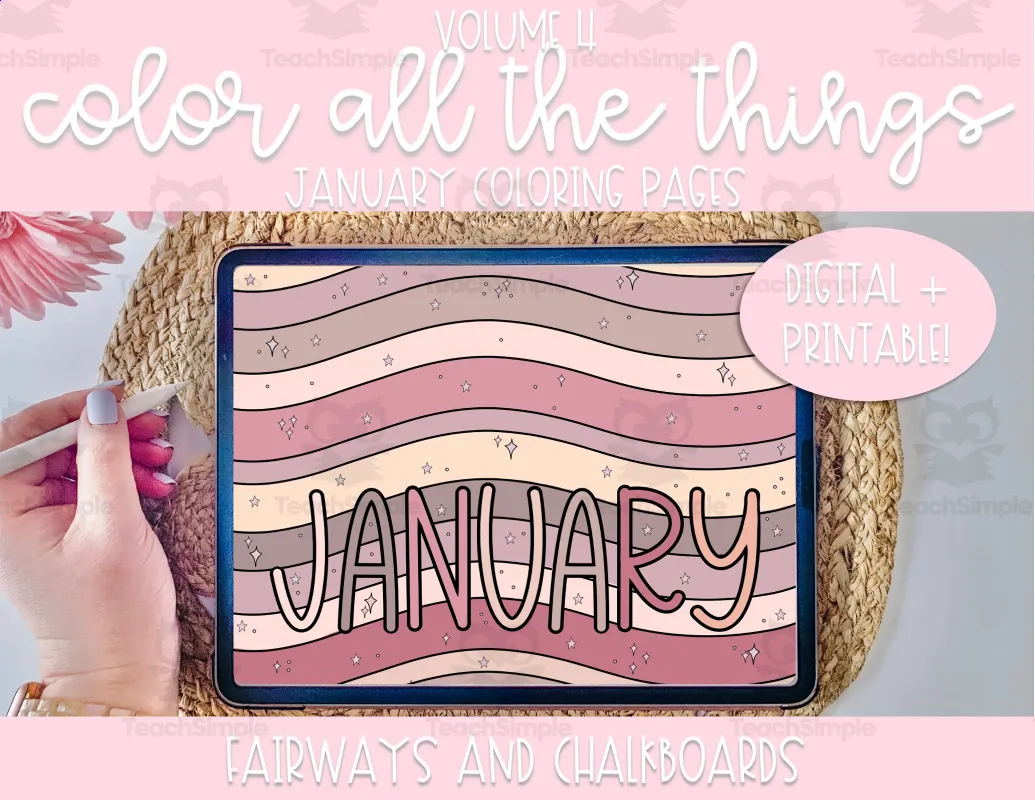Color All The Things: January by Teach Simple