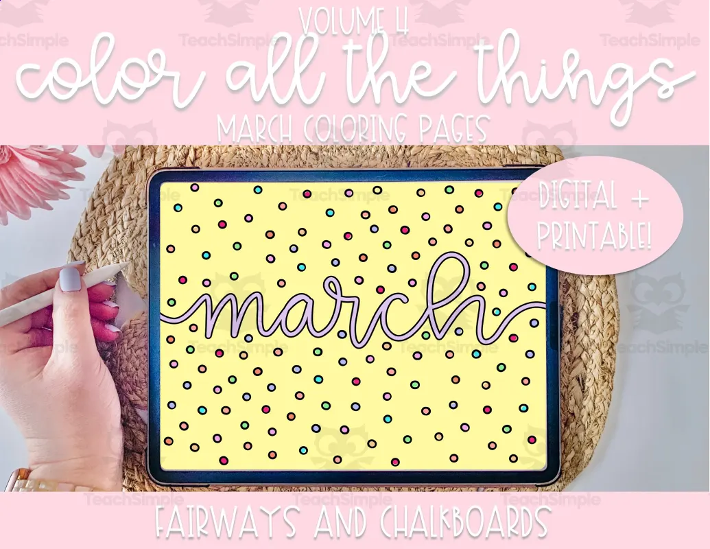 Color All The Things: March by Teach Simple