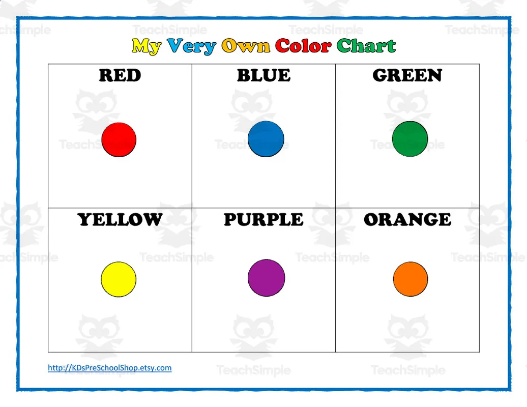 Color Chart by Teach Simple