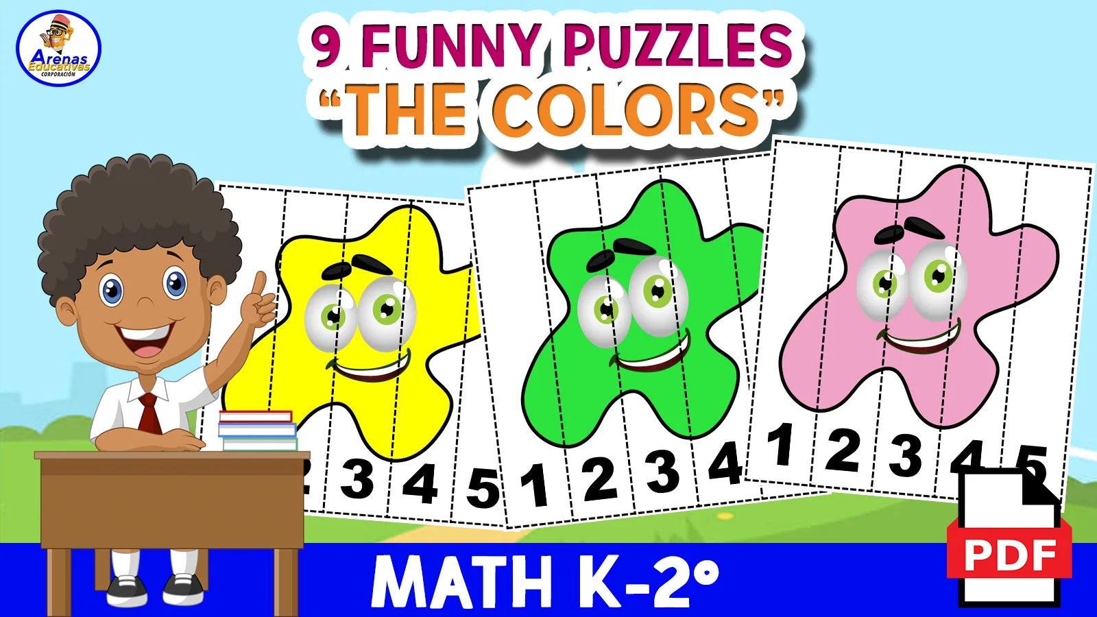 COLOR PUZZLES - Numbers 1 to 5 by Teach Simple