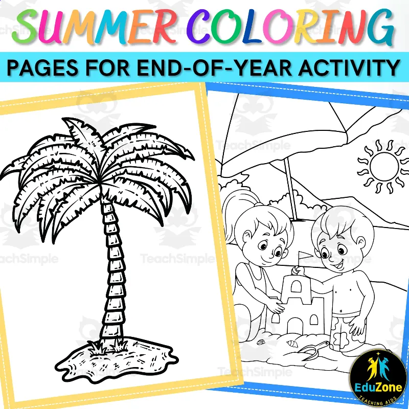 Color Your Way to Summer: No Prep Interactive Coloring Pages! by Teach ...