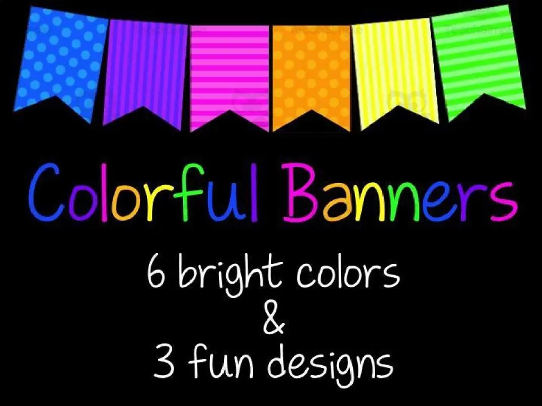 Colorful Banner Set by Teach Simple
