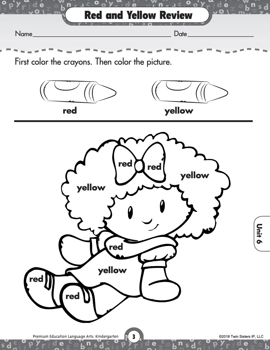 Colors Printable Workbook by Teach Simple