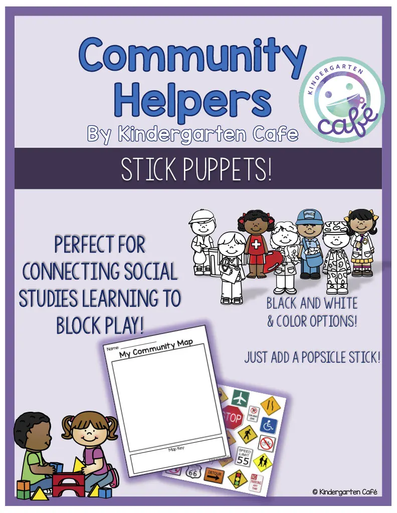 Community Helpers Stick Puppets by Teach Simple