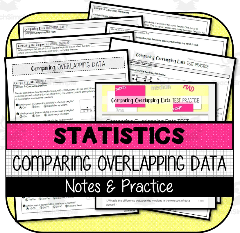 Comparing Overlapping Data NOTES & PRACTICE by Teach Simple