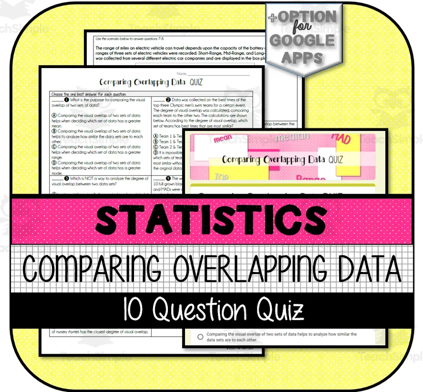 Comparing Overlapping Data QUIZ by Teach Simple