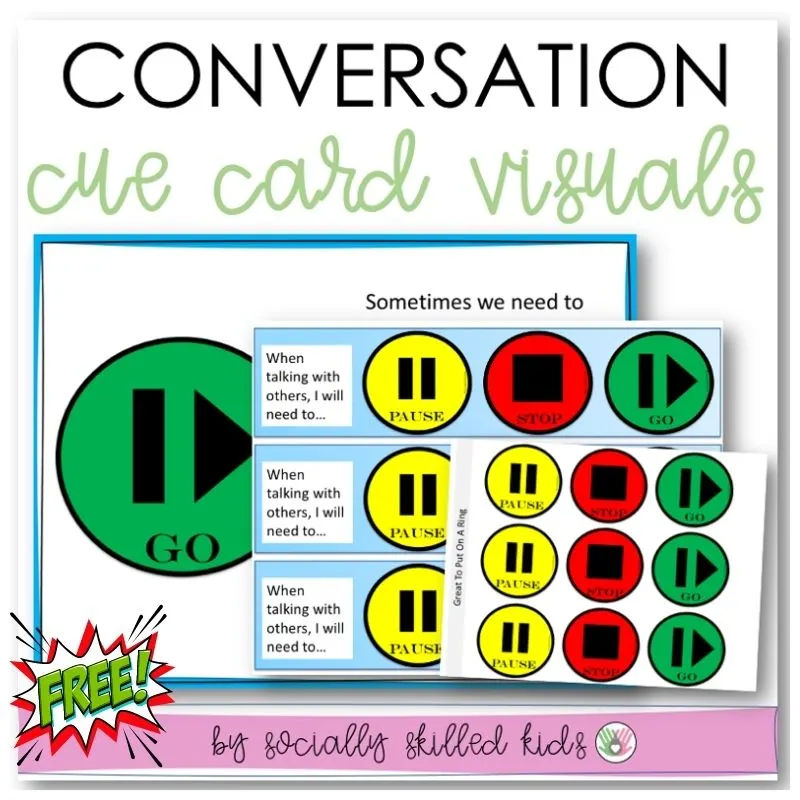 Conversation Cue Cards, Visual Supports by Teach Simple