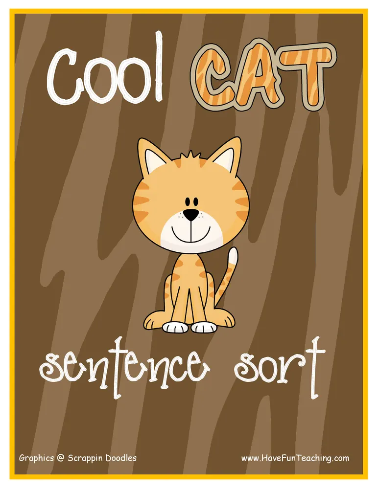 Cool Cat Sentences Activity by Teach Simple
