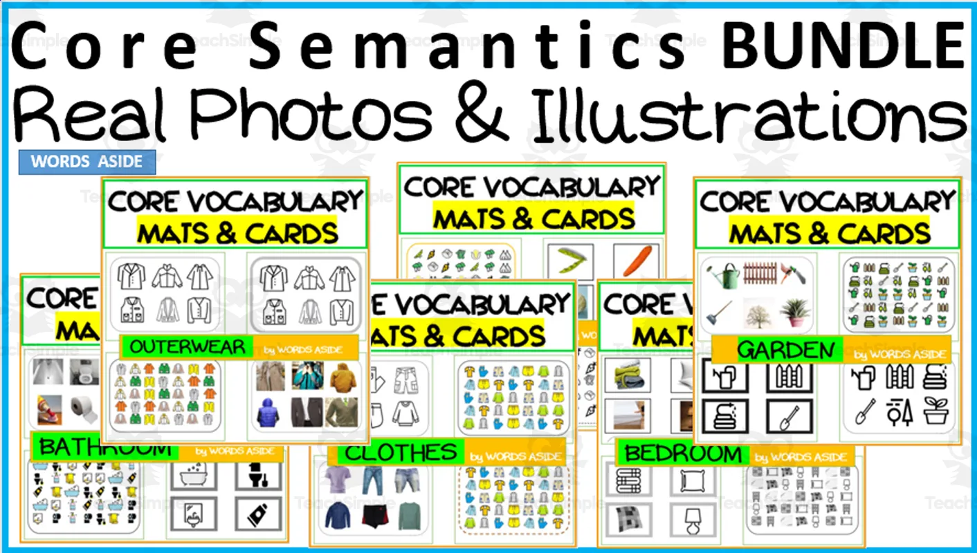 Core Semantics Mats + Cards: BUNDLE by Teach Simple