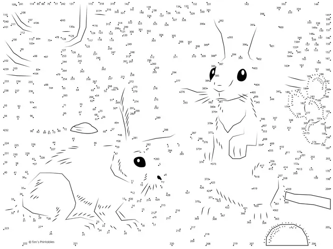 Cottontail Rabbit Extreme Difficulty Dot-to-Dot / Connect the Dots PDF ...