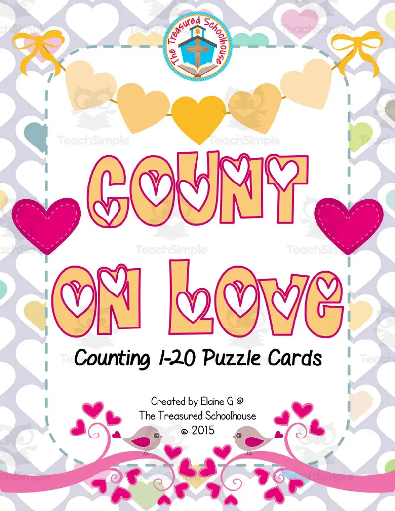 Count on Love Puzzle Cards by Teach Simple