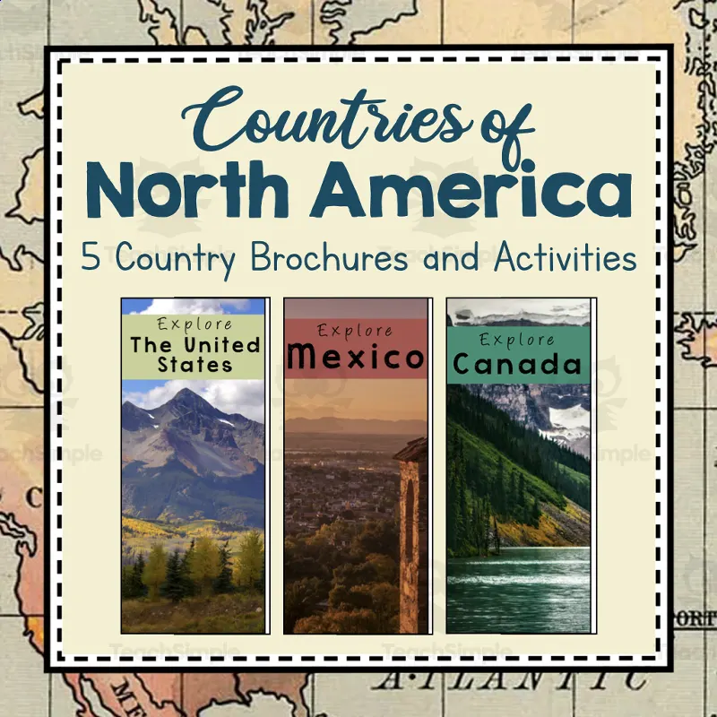Countries of North America | Continent of North America Unit Study ...