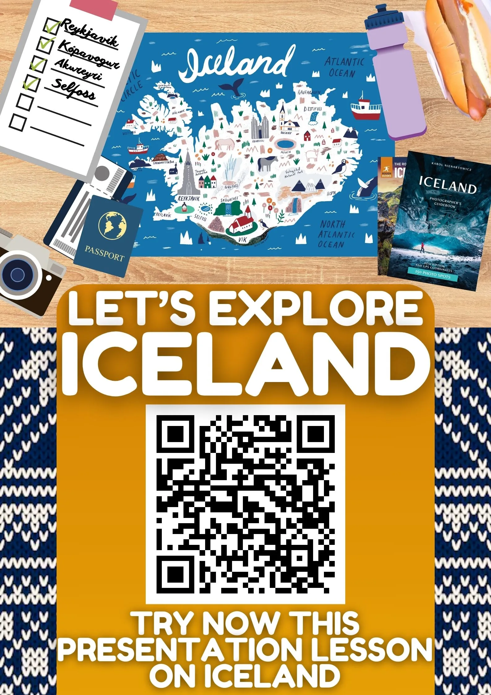 Country Study on Iceland - Presentation - Europe by Teach Simple