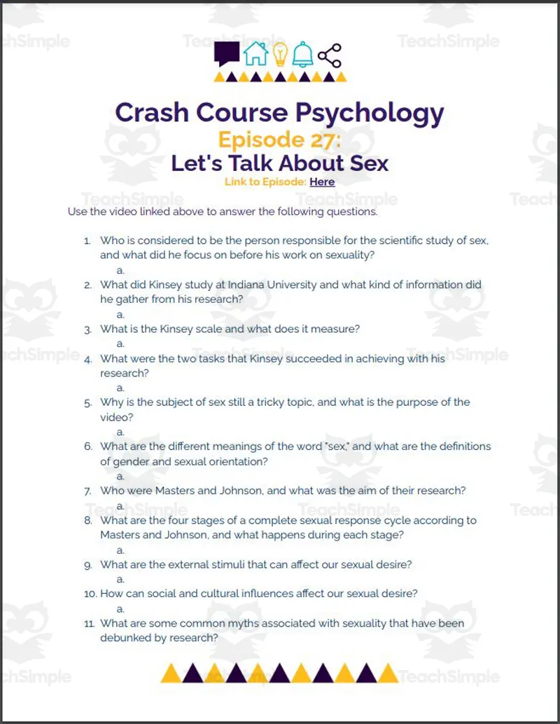 Crash Course Psychology #27: Let's Talk About Sex by Teach Simple