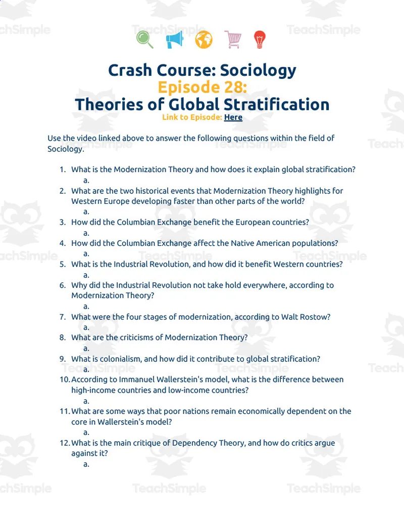 Crash Course Sociology Episode | 28 Theories of Global Stratification ...