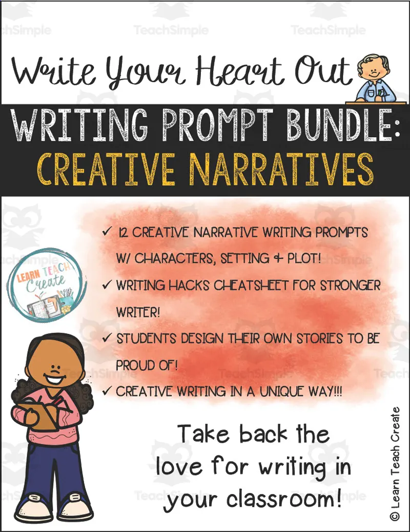 Creative Narratives Writing Prompt Bundle by Teach Simple