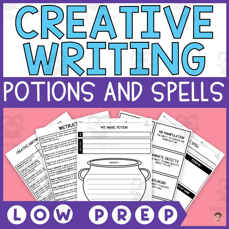 Creative Writing Prompts (Magic Potions and Spells Edition) by Teach Simple