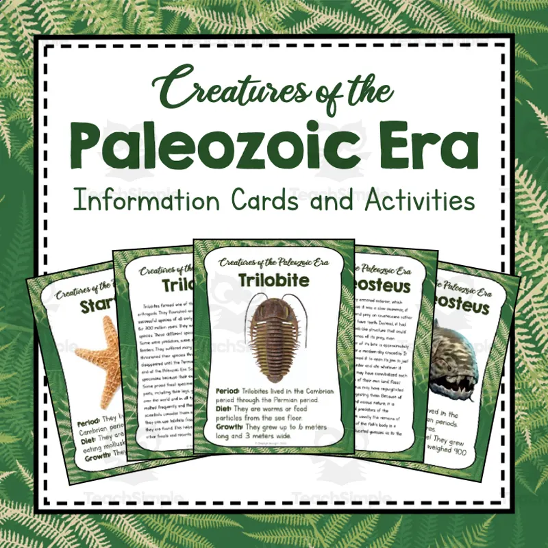 Creatures of the Paleozoic Era by Teach Simple