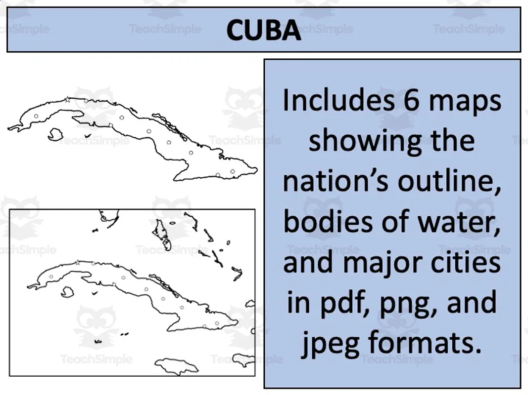 Cuba Map Resources by Teach Simple