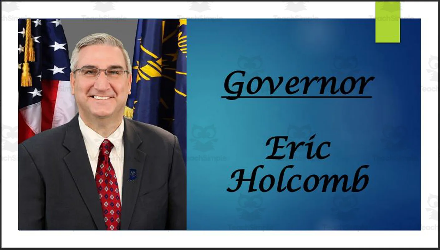 Current Indiana Governor and Lt. Governor (BIO PPT Bundle) by Teach Simple
