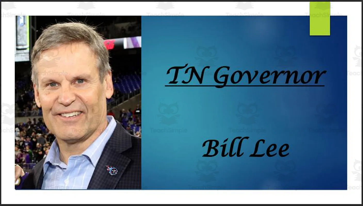 Current Tennessee Governor and Lt. Governor (BIO PPT Bundle) by Teach ...