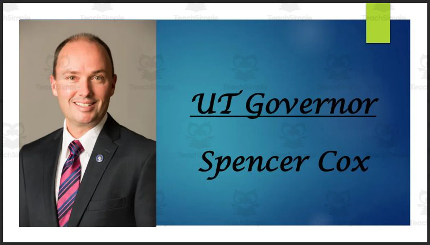 Current Utah Governor and Lt. Governor (BIO PPT Bundle) by Teach Simple