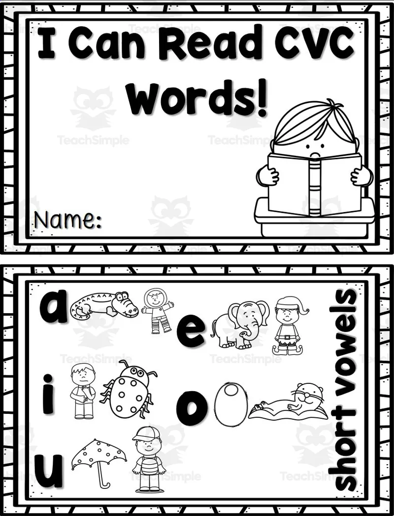 CVC Booklet by Teach Simple