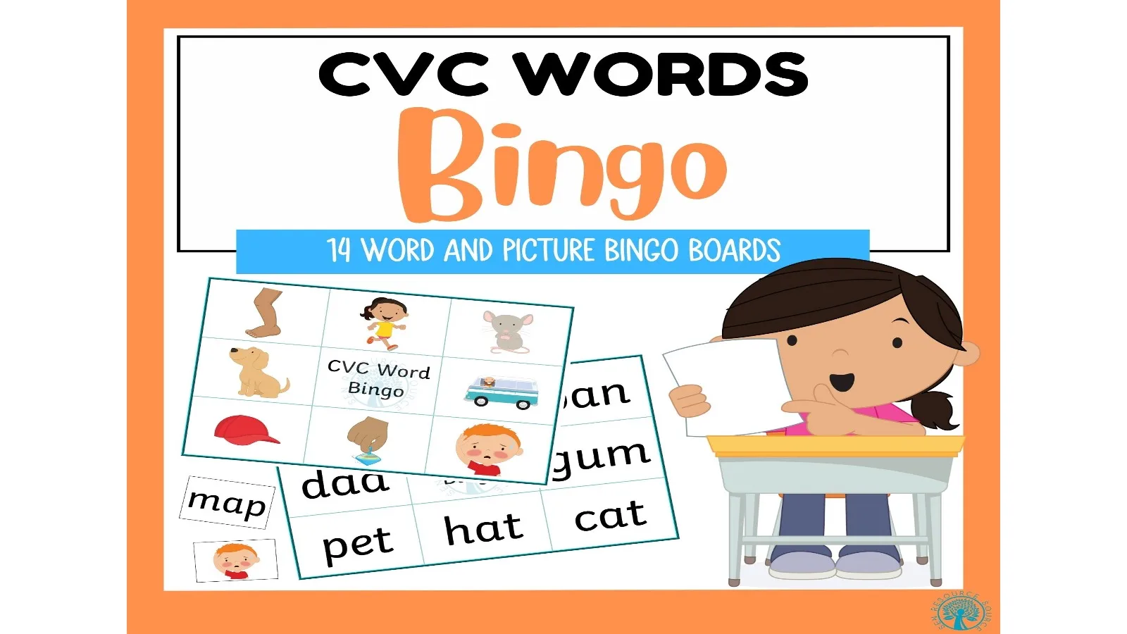 CVC Word Bingo by Teach Simple