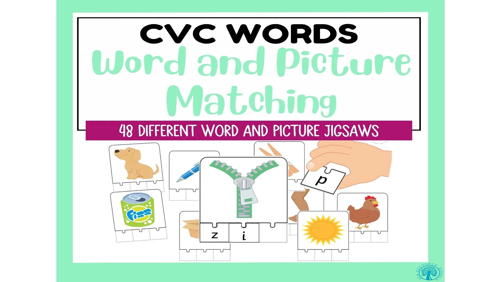 CVC Word Frames by Teach Simple