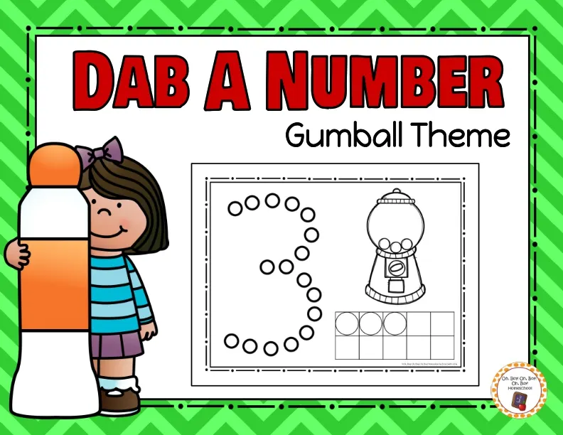 Dab a Number 0-10 - Gumball Theme by Teach Simple