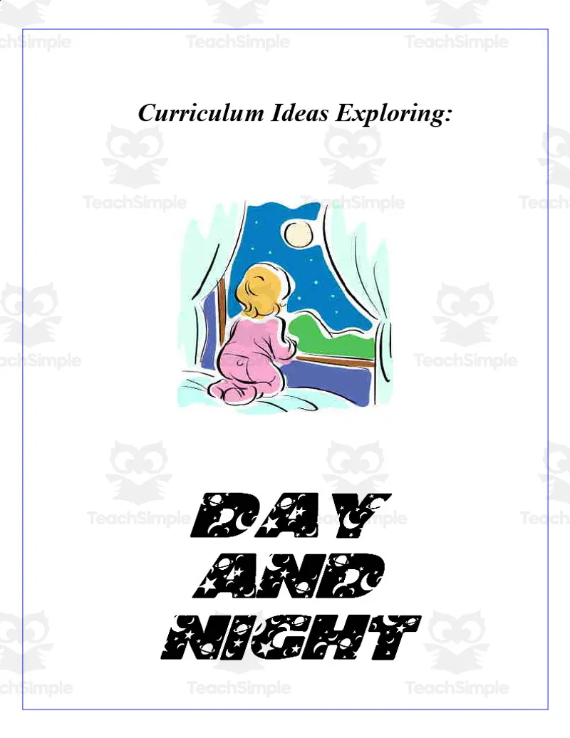 Day and Night Curriculum Pack by Teach Simple