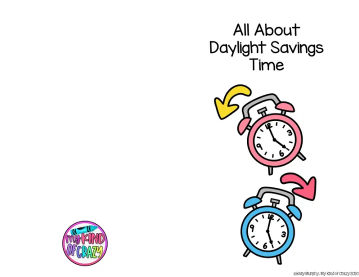 Daylight Savings Time Adapted Book, Printable, Color and BW, Special Ed ...