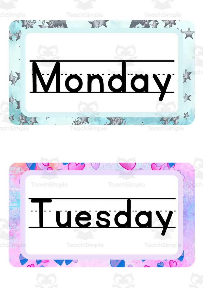 Days of the Week Classroom Decor by Teach Simple