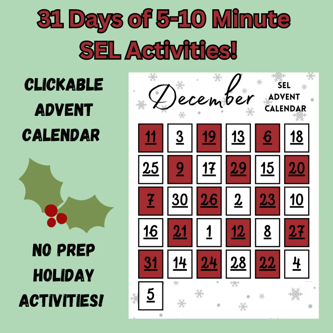 December Social Emotional Learning Advent Calendar| Holiday/Winter by ...