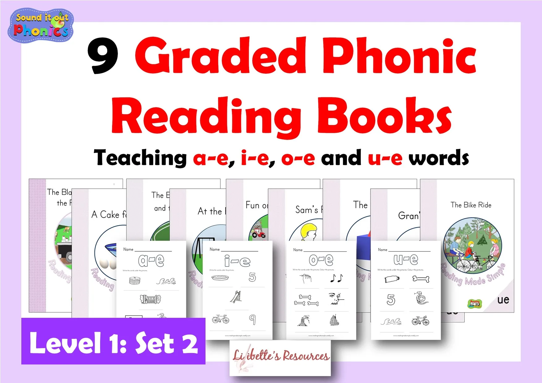Decodable Phonic Reading Books: Long Vowel/Silent E/ CVCE by Teach Simple