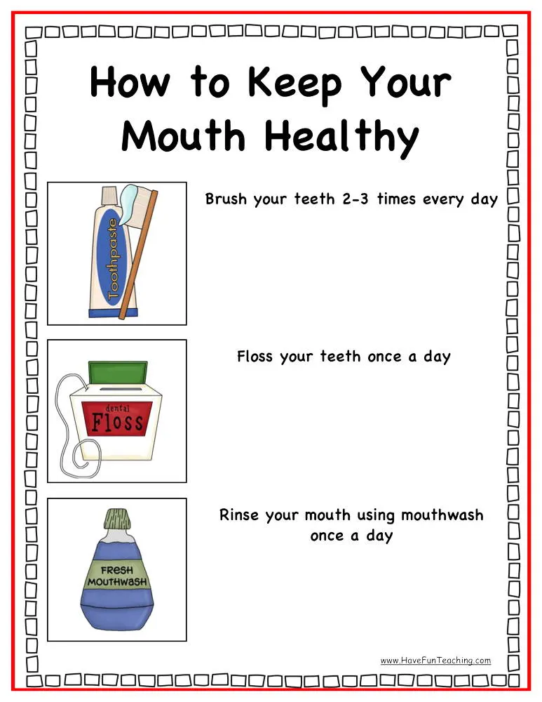 Dental Hygiene Classroom Poster by Teach Simple