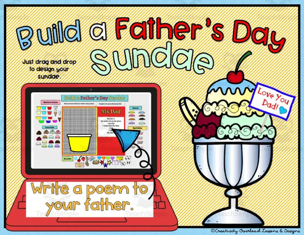 Digital Art & Creative Writing Activity: Build a Father's Day Sundae by ...