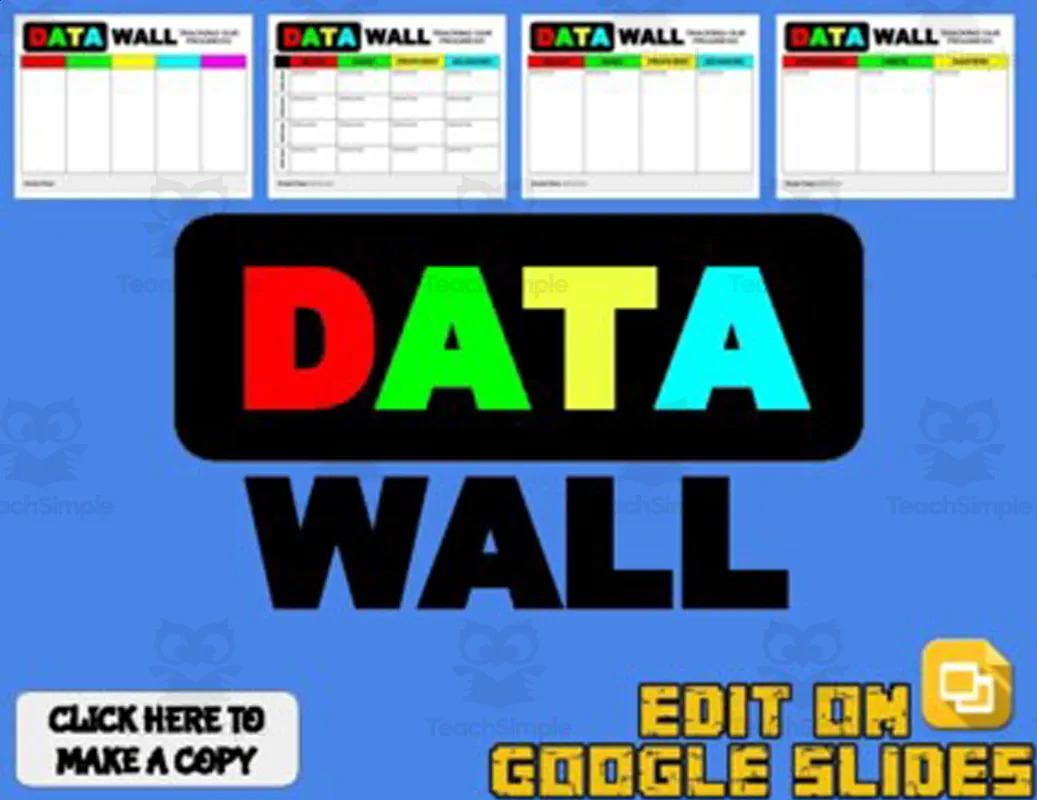 Digital Data Wall (Editable in Google Slides) by Teach Simple