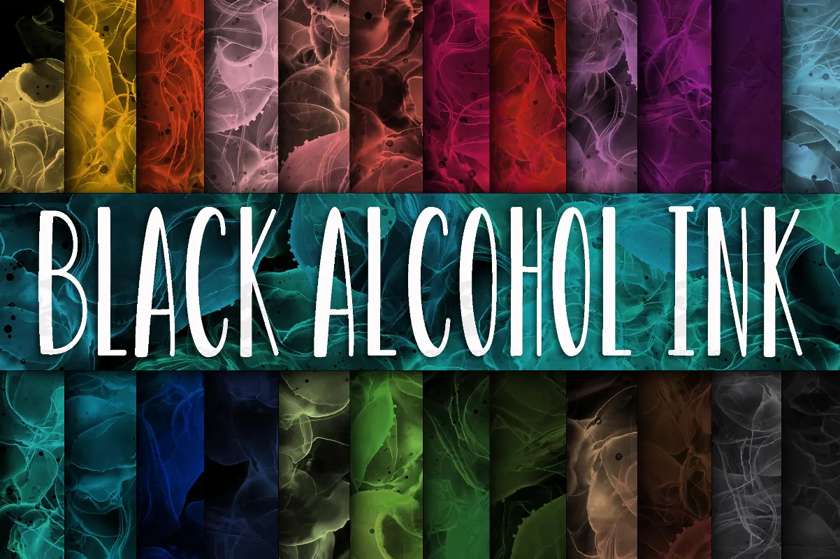Digital Paper: Black Alcohol Ink by Teach Simple