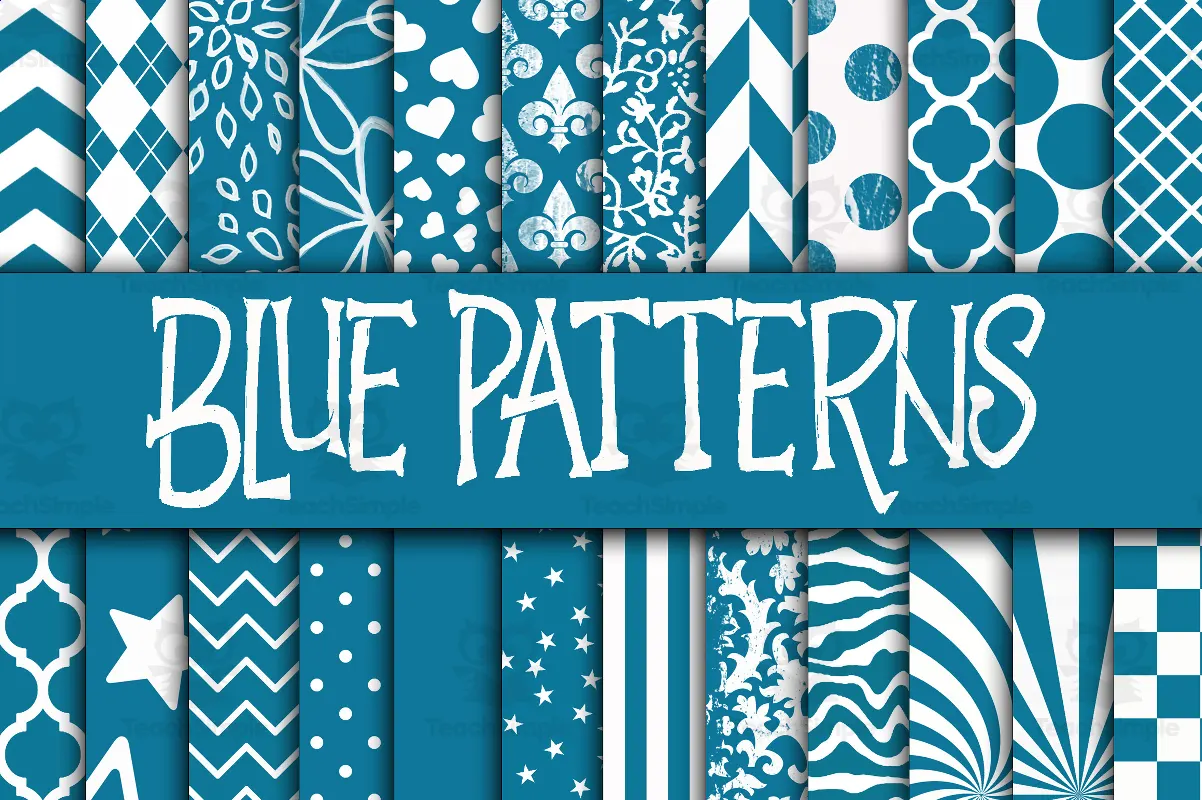 Digital Paper: Blue Pattern by Teach Simple