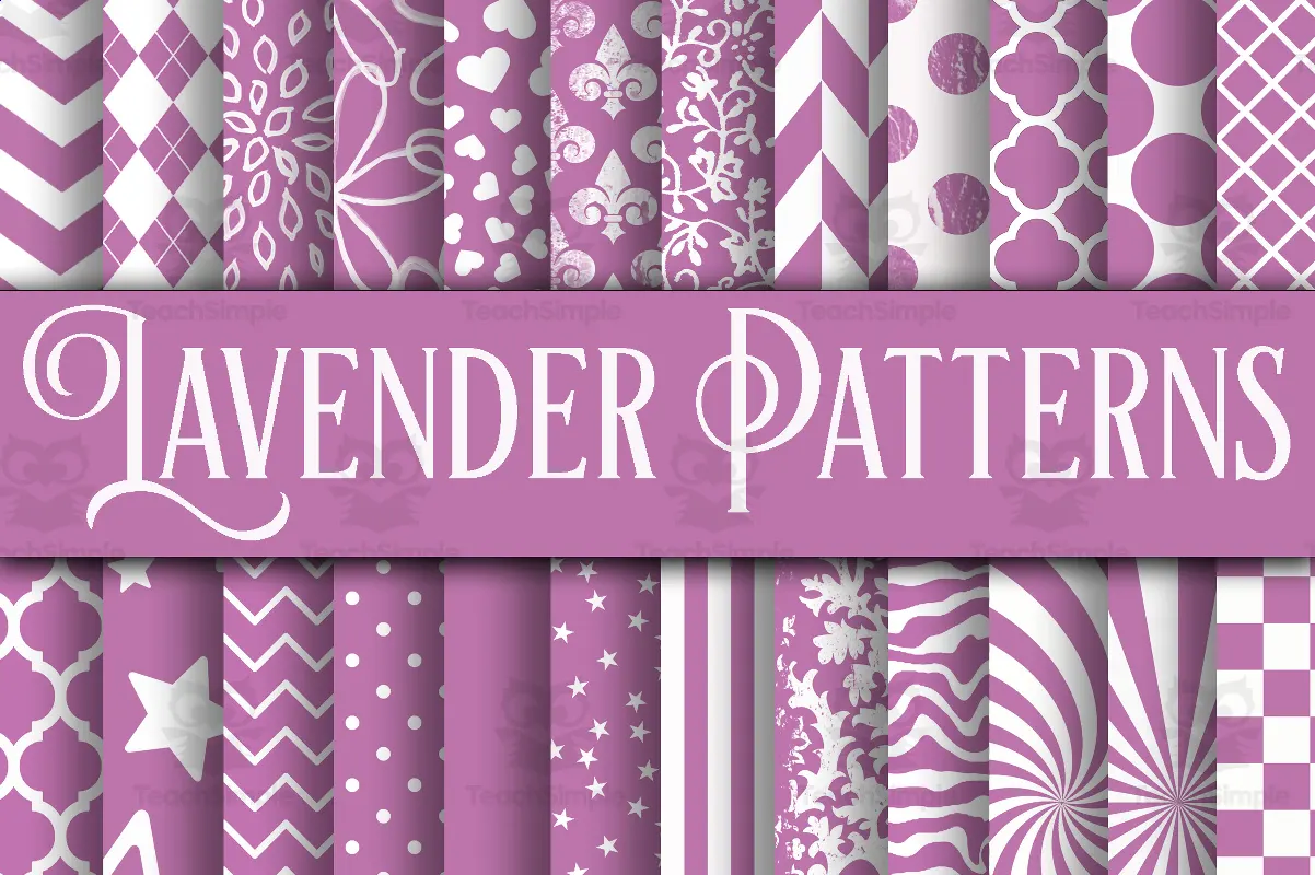 Digital Paper: Lavender Designs by Teach Simple