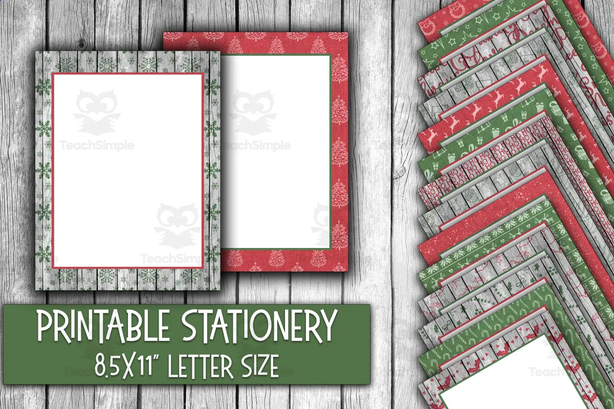 Digital Paper: Rustic Christmas Letter Size by Teach Simple