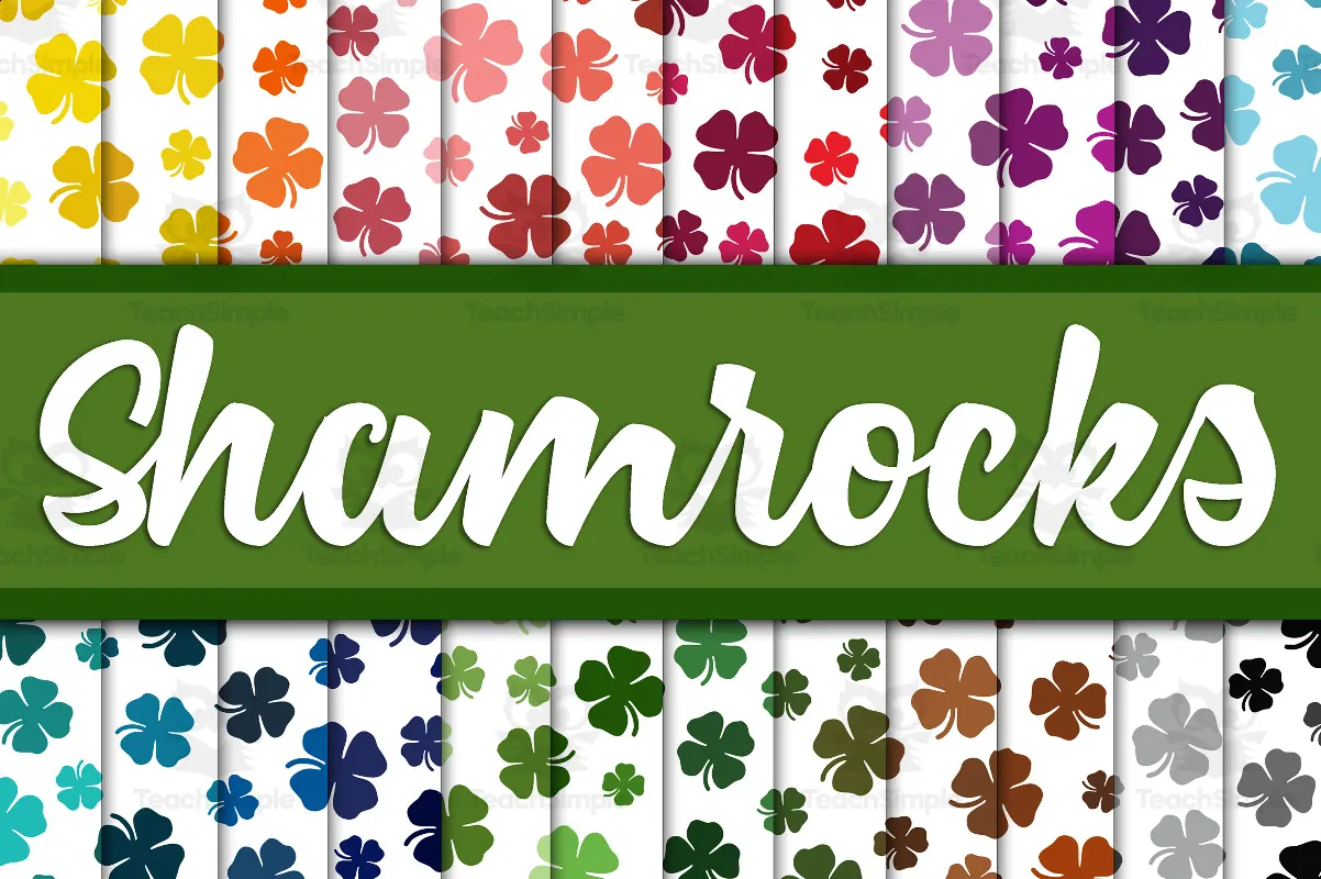 Digital Paper: Shamrocks by Teach Simple