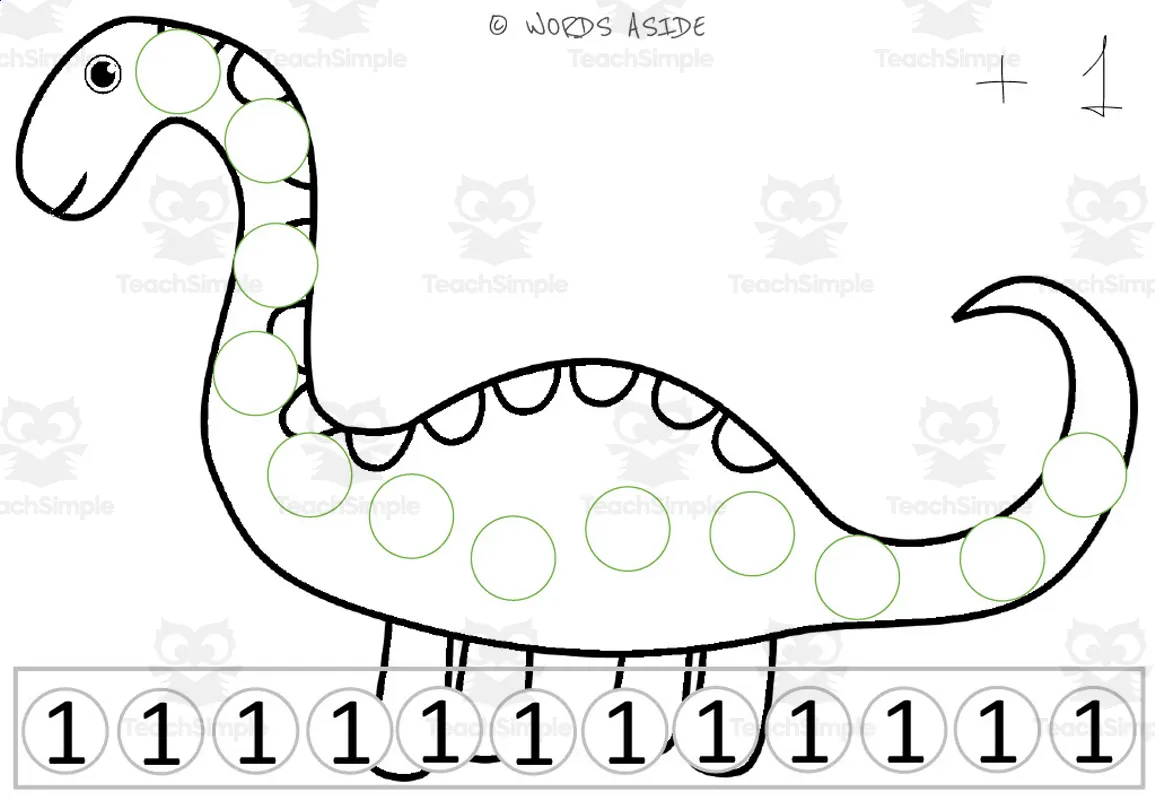 Dinosaur Repeated Addition Mats Set 12 by Teach Simple