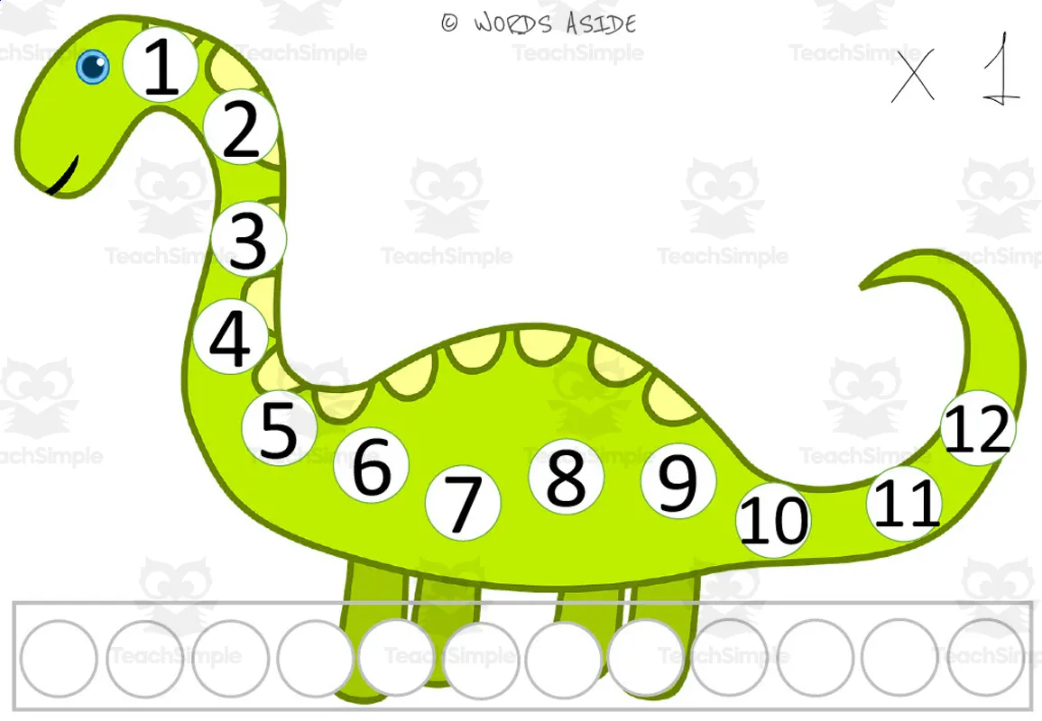 Dinosaur Repeated Addition Mats Set 4 by Teach Simple