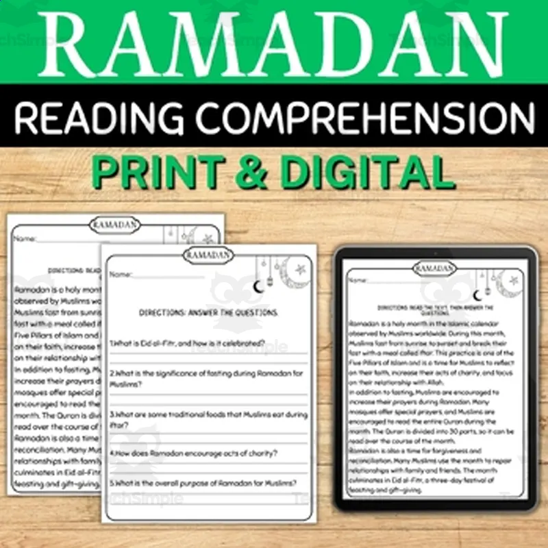 Discover Ramadan: Engaging Reading Comprehension Activities for Kids ...