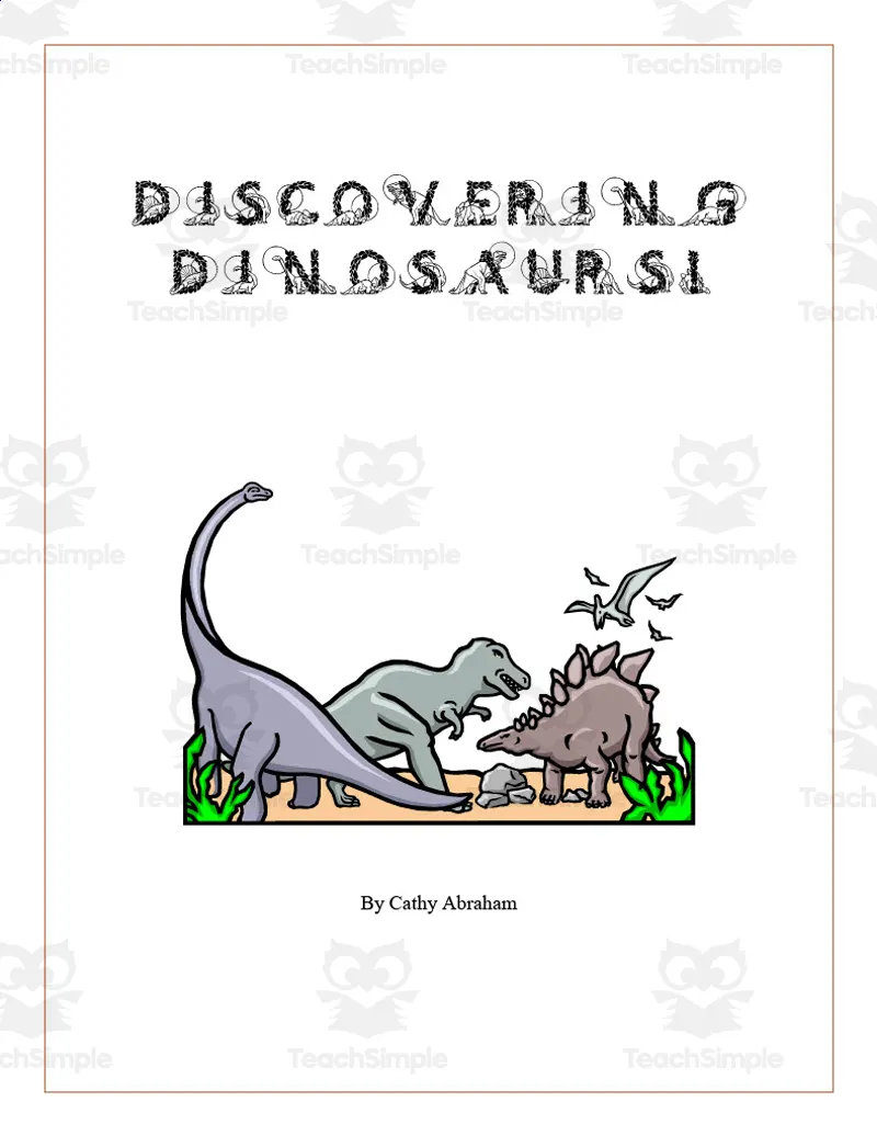 Discovering Dinosaurs Curriculum Pack by Teach Simple